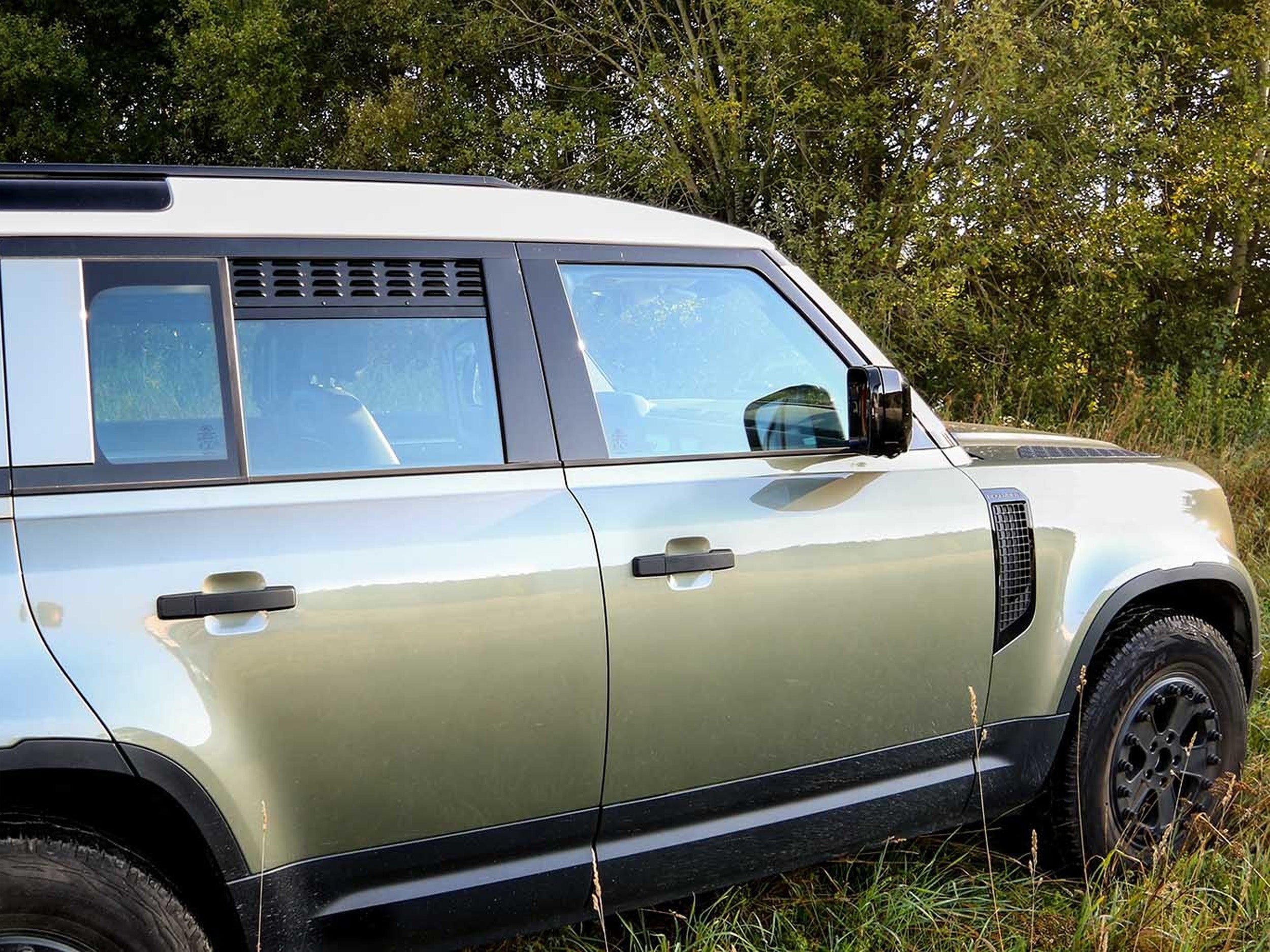 NEW Defender, 2nd Row Doors Window Vents/Screens - for Land Rover 110/