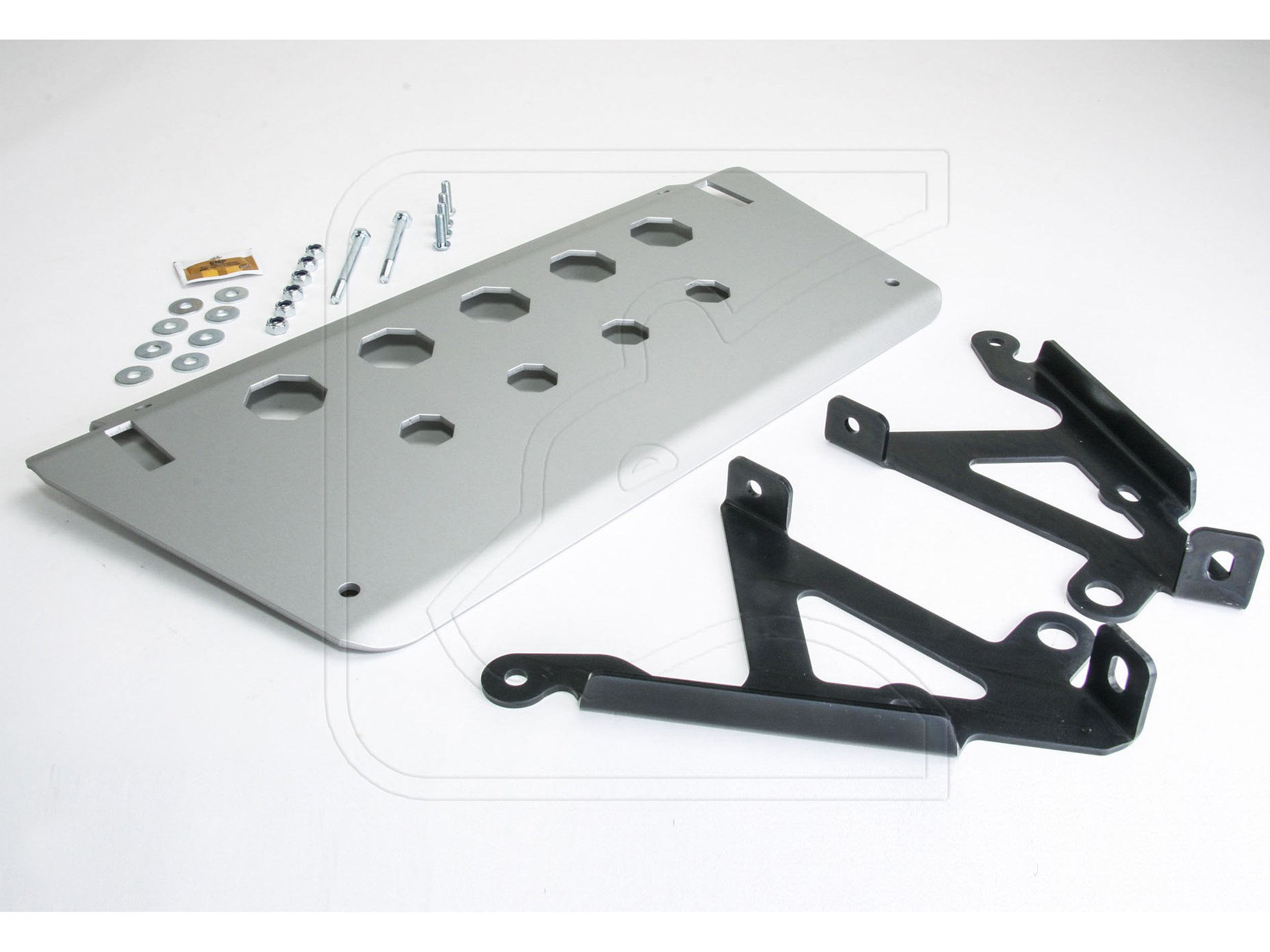 Defender Aluminum Steering Guard / Skid Plate and Mounting Brackets