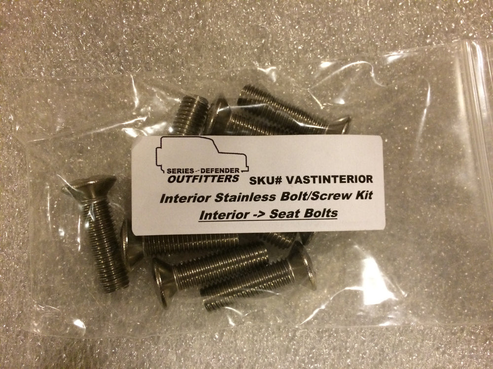 Defender INTERIOR Stainless Hardware Screw Bolt Kit - for Land Rover D